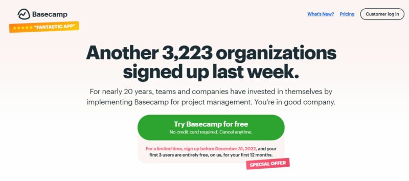 Basecamp Project Management Software - Productivity Land