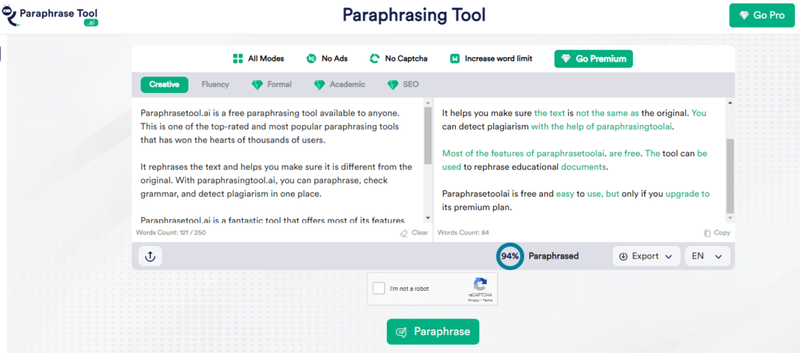Best Paraphraser for Academic Writing | Review of ParaphraseTool.ai